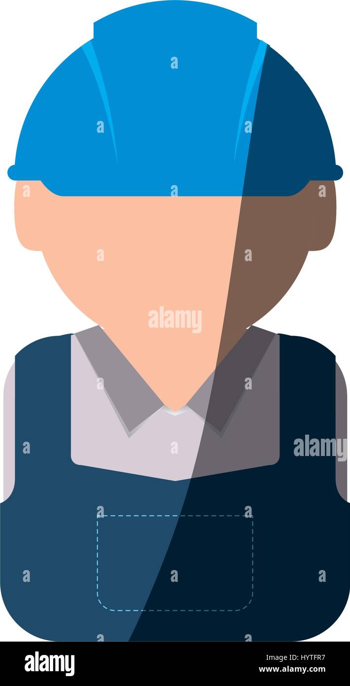 Construction worker profile icon vector illustration graphic design ...