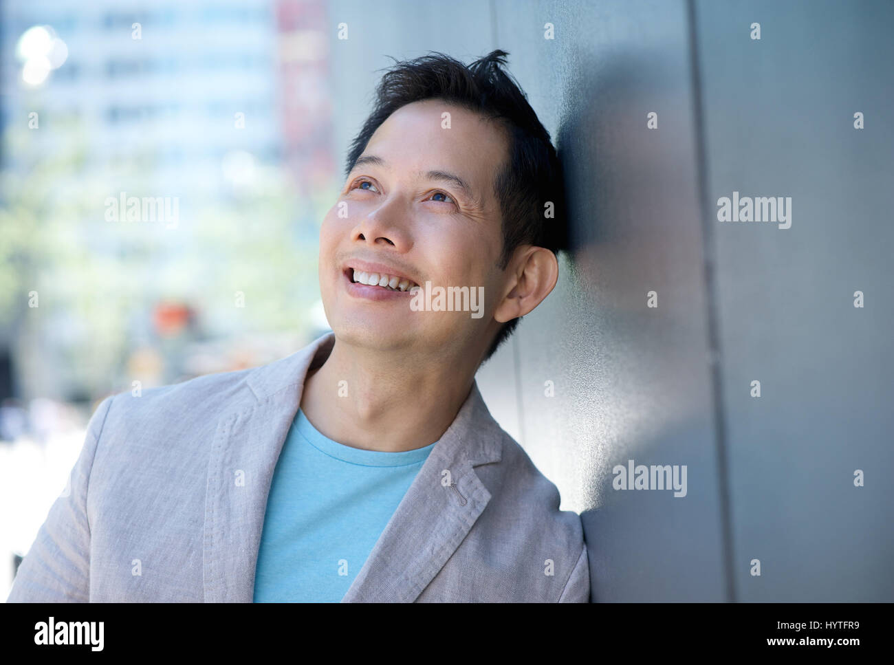 Close up smiling chinese man hi-res stock photography and images - Alamy