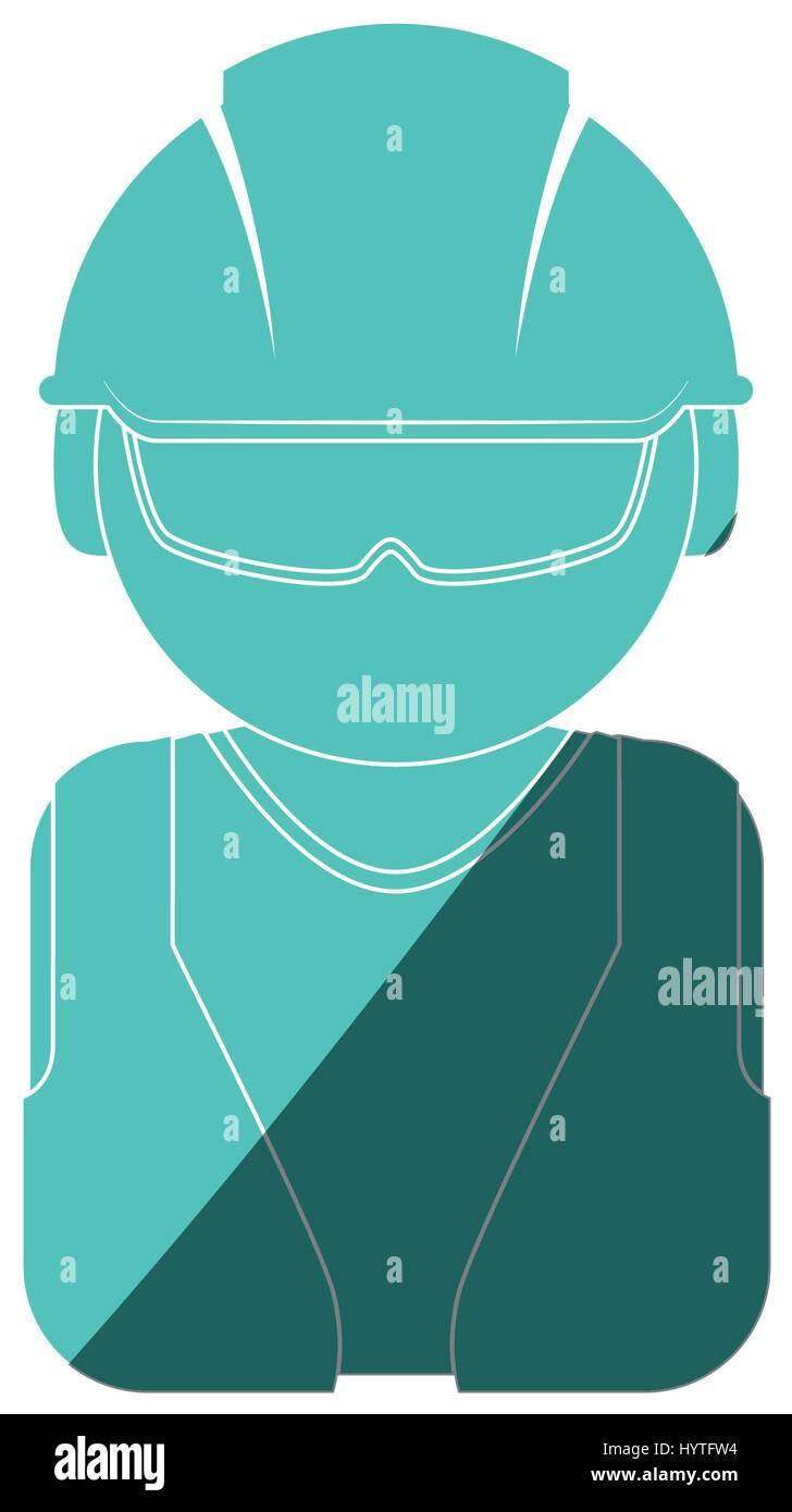Construction worker profile icon vector illustration graphic design ...