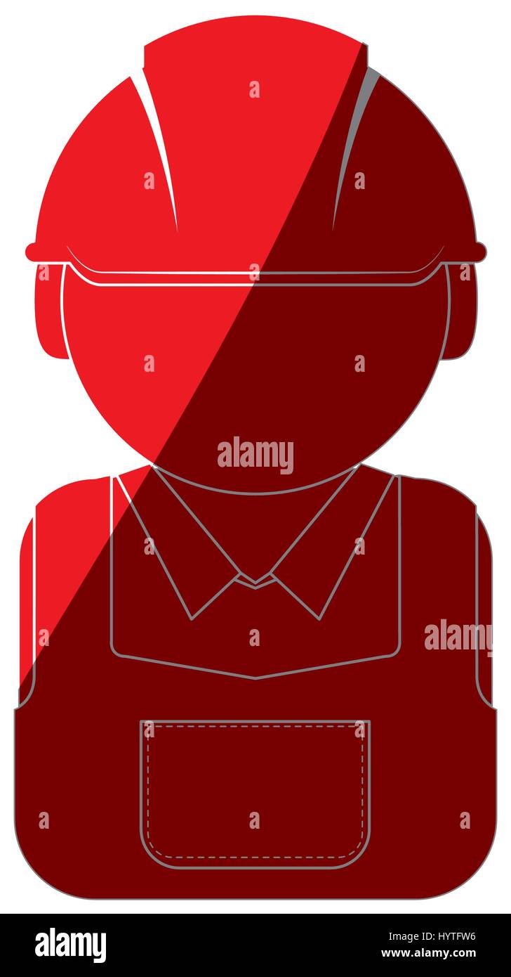 Construction worker profile icon vector illustration graphic design ...