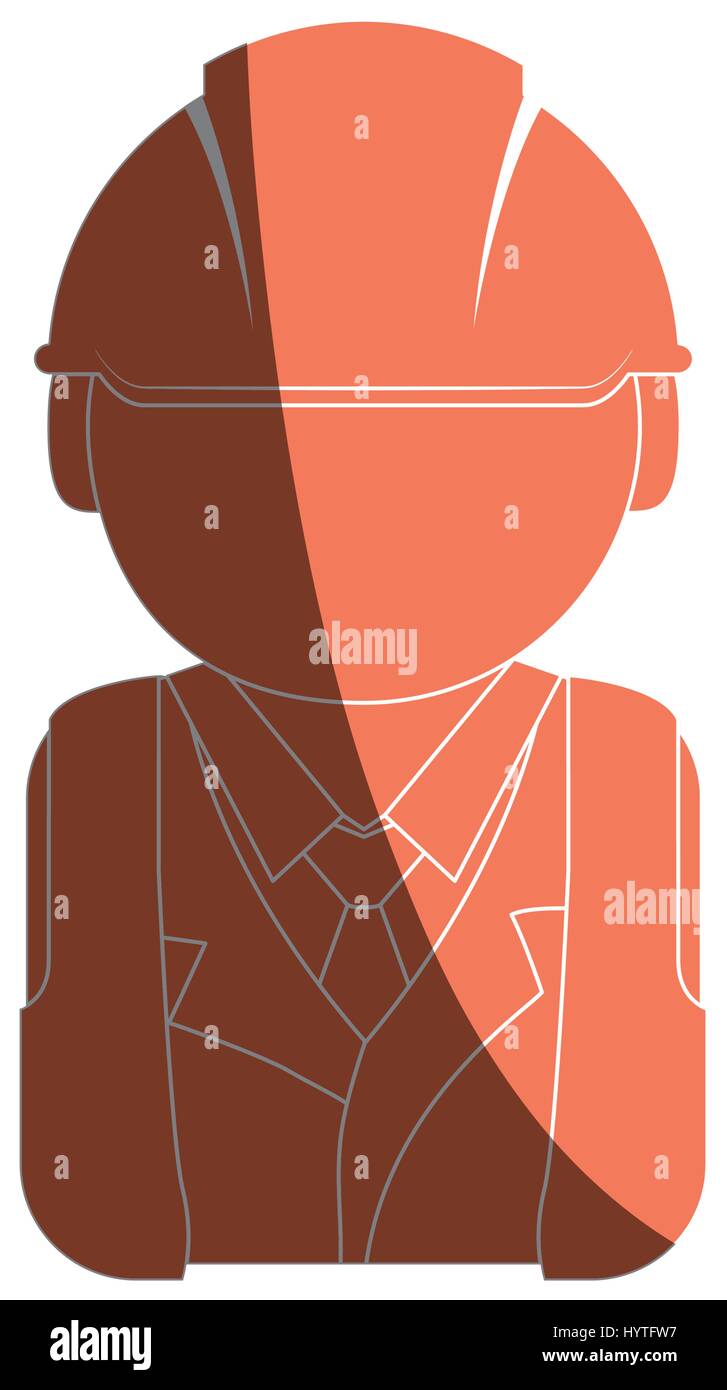 Construction worker profile icon vector illustration graphic design ...