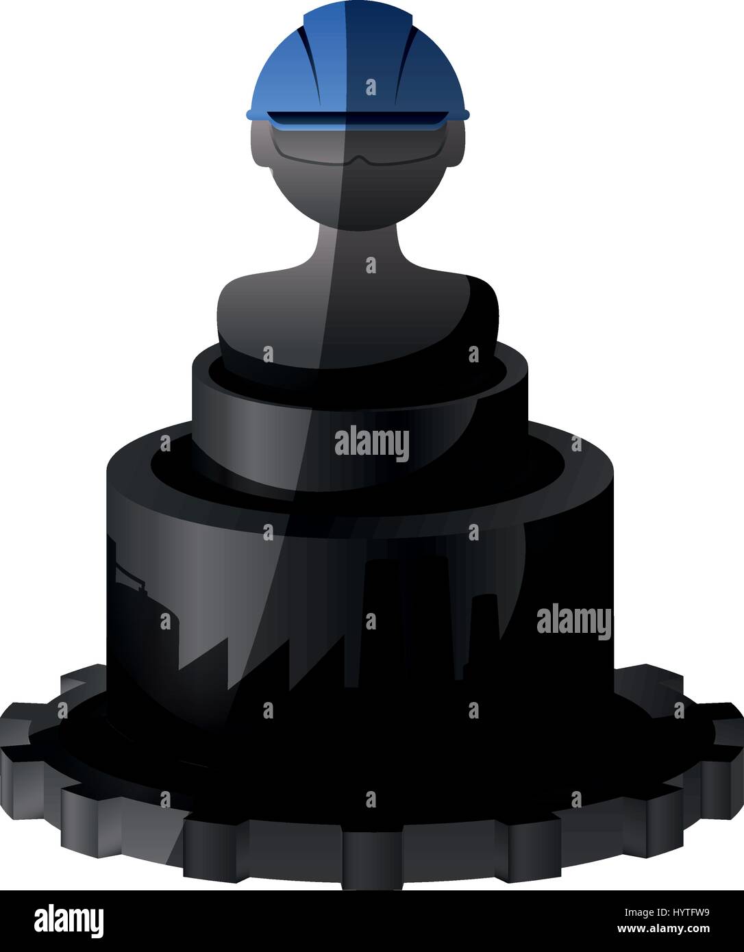 Construction worker profile icon vector illustration graphic design ...