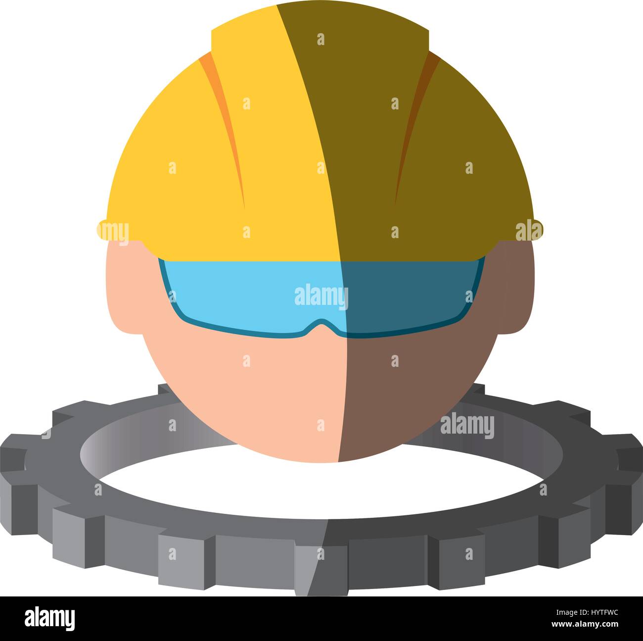 Construction worker profile icon vector illustration graphic design ...