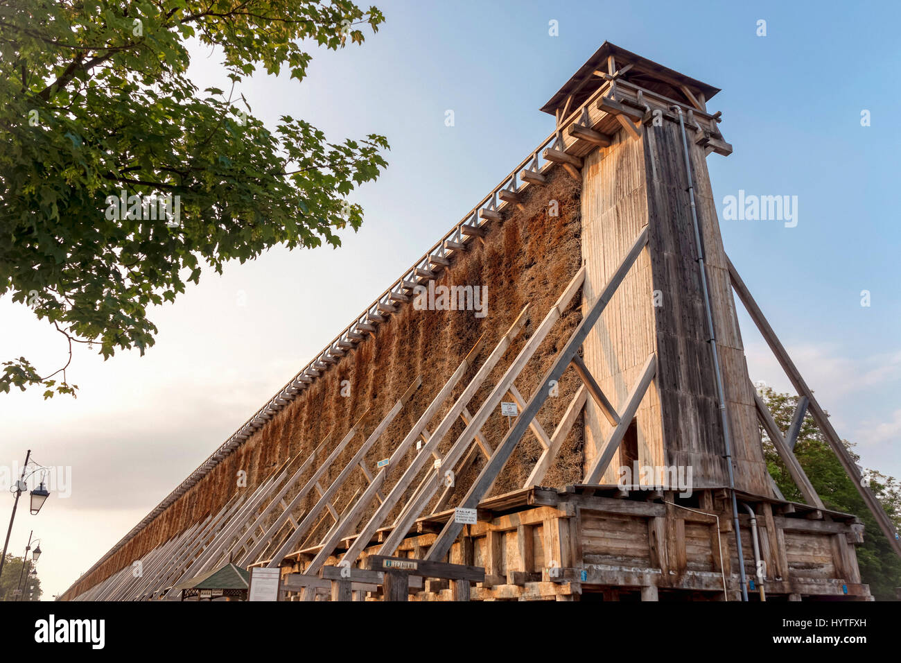 Brine graduation tower in Ciechocinek, Poland Stock Photo - Alamy