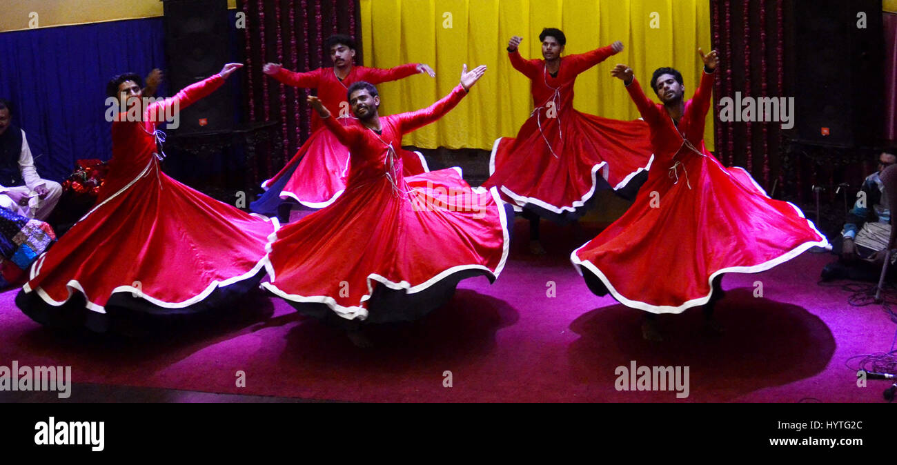 Lahore, Pakistan. 07th Apr, 2017. Pakistani artists perform a Sufi ...