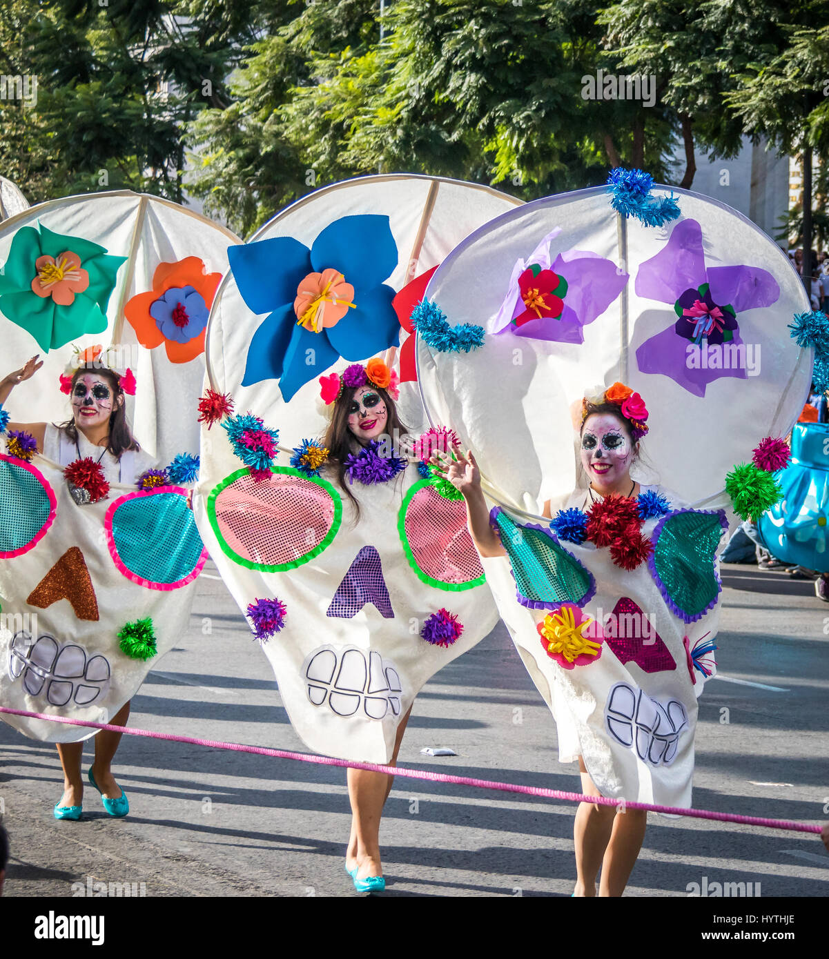 Day of the dead (Dia de los Muertos) parade in Mexico City - Mexico ...