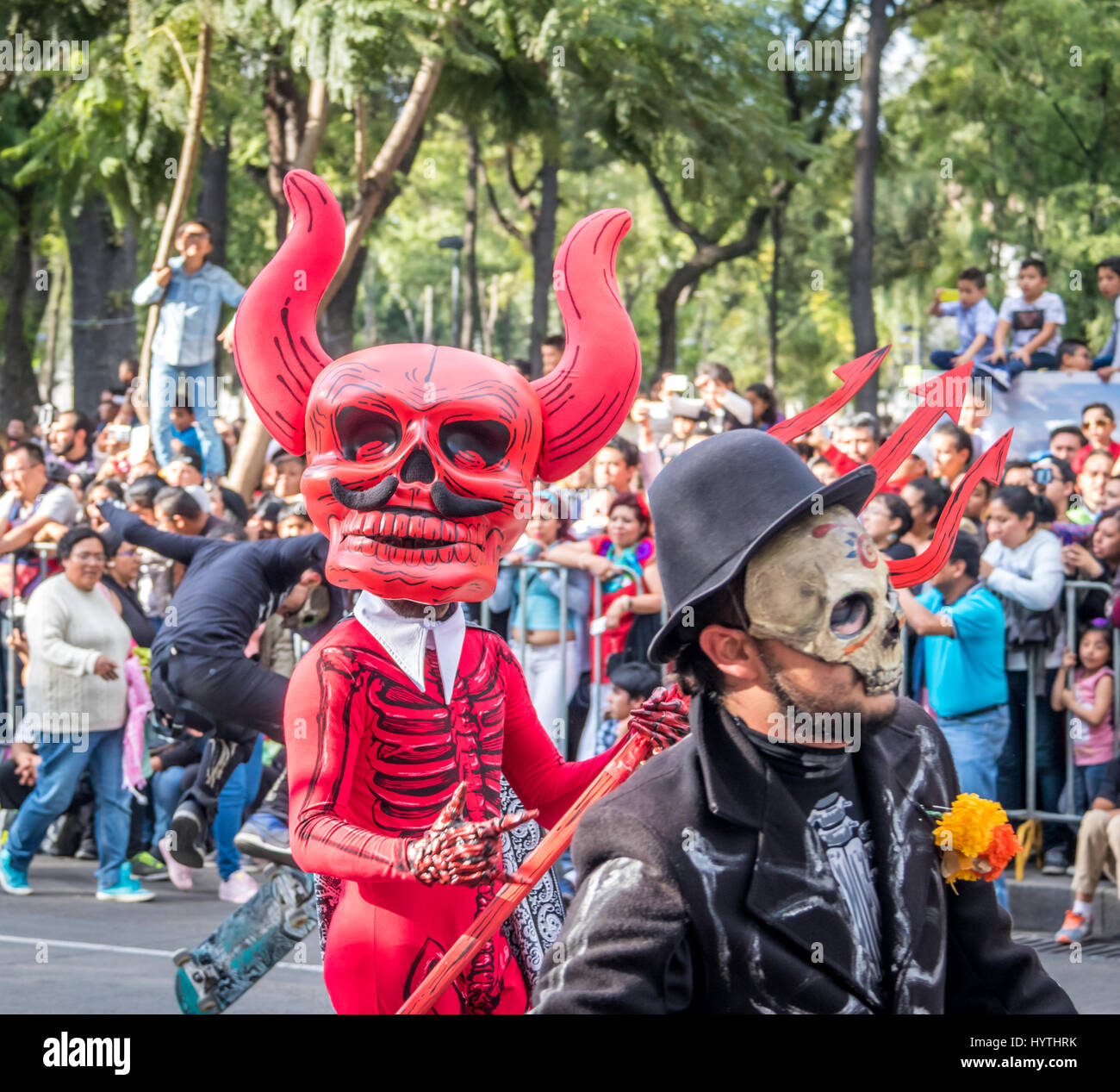Day of the dead (Dia de los Muertos) parade in Mexico City - Mexico ...