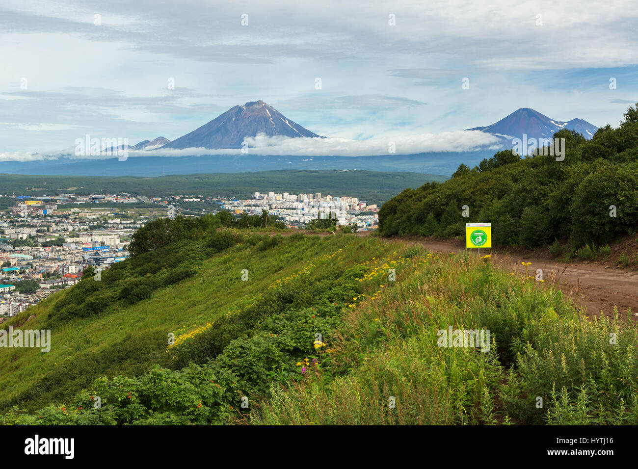 Avachinsky-Koryaksky group of volcanoes and Petropavlovsk-Kamchatsky ...