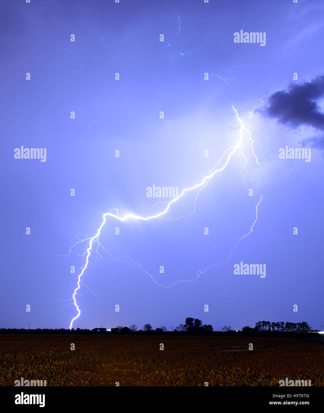 Storm with lightning - landscape Stock Photo - Alamy