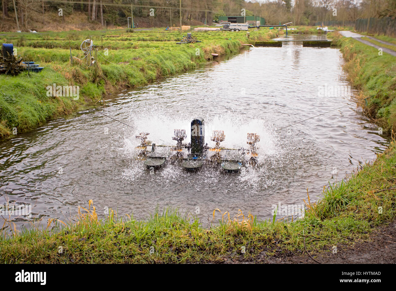 Water turbine machine for generating oxygen on Trout farm, Kilkenny ...