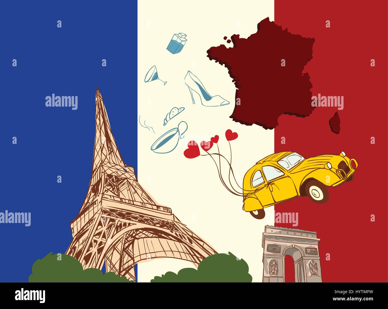 vector illustration of a france Stock Vector Image & Art - Alamy