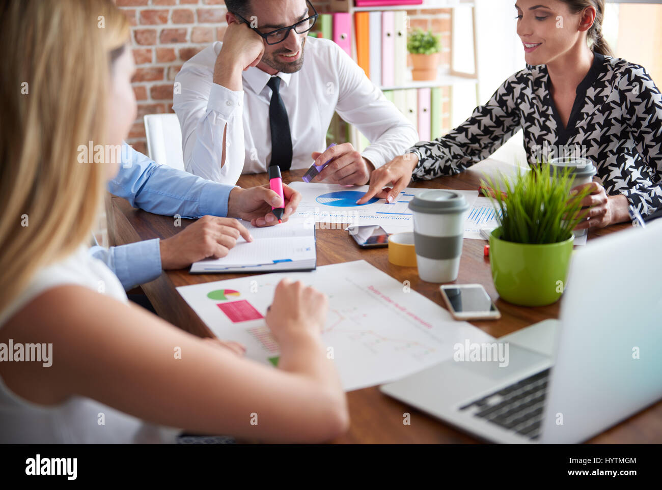 Busy workers of big company Stock Photo - Alamy