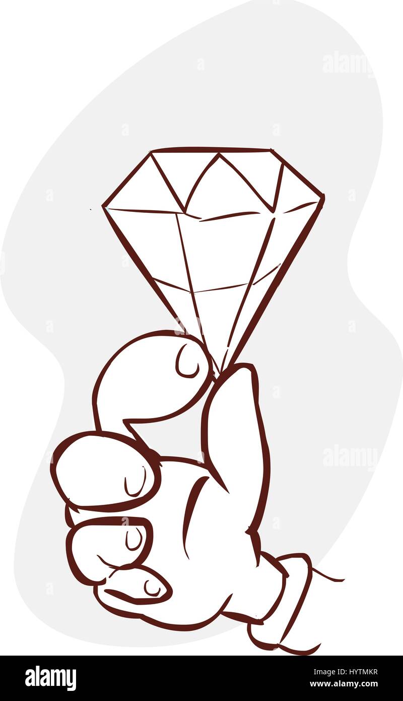 vector illustration of a held diamond Stock Vector Image & Art - Alamy