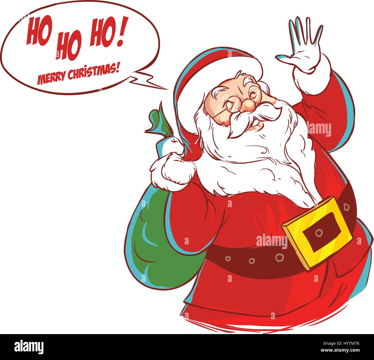 vector illustration of a Santa Claus Cartoon Character Stock Vector ...