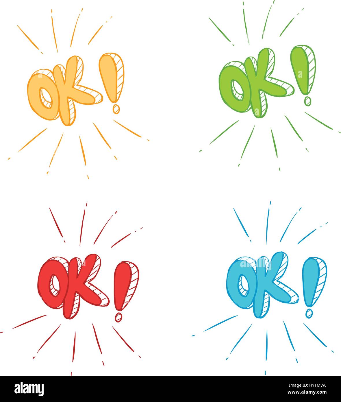 vector illustration of a Ok symbol signs Stock Vector Image & Art - Alamy