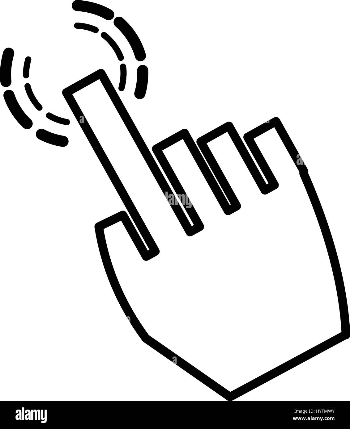 vector illustration of a click hand icon pointer Stock Vector Image ...