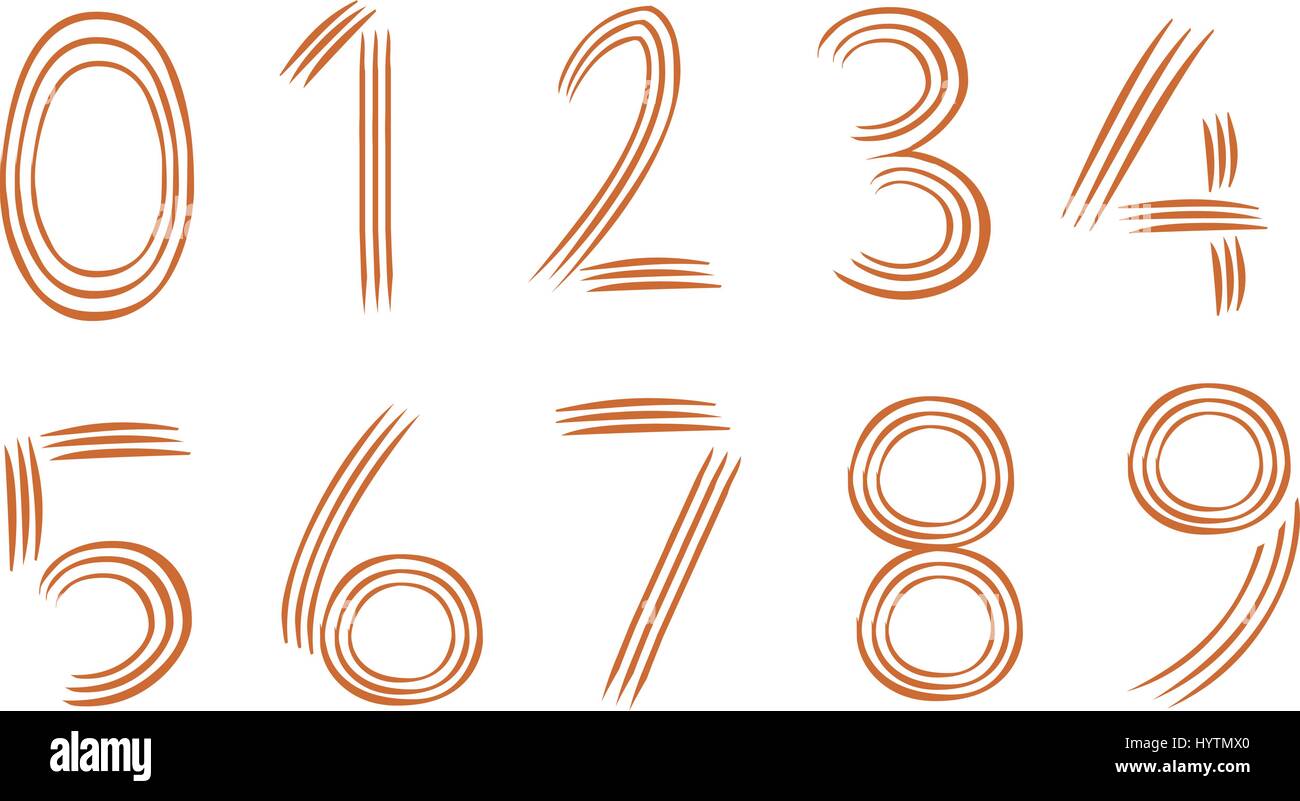 Number digit zero on Stock Vector Images - Alamy