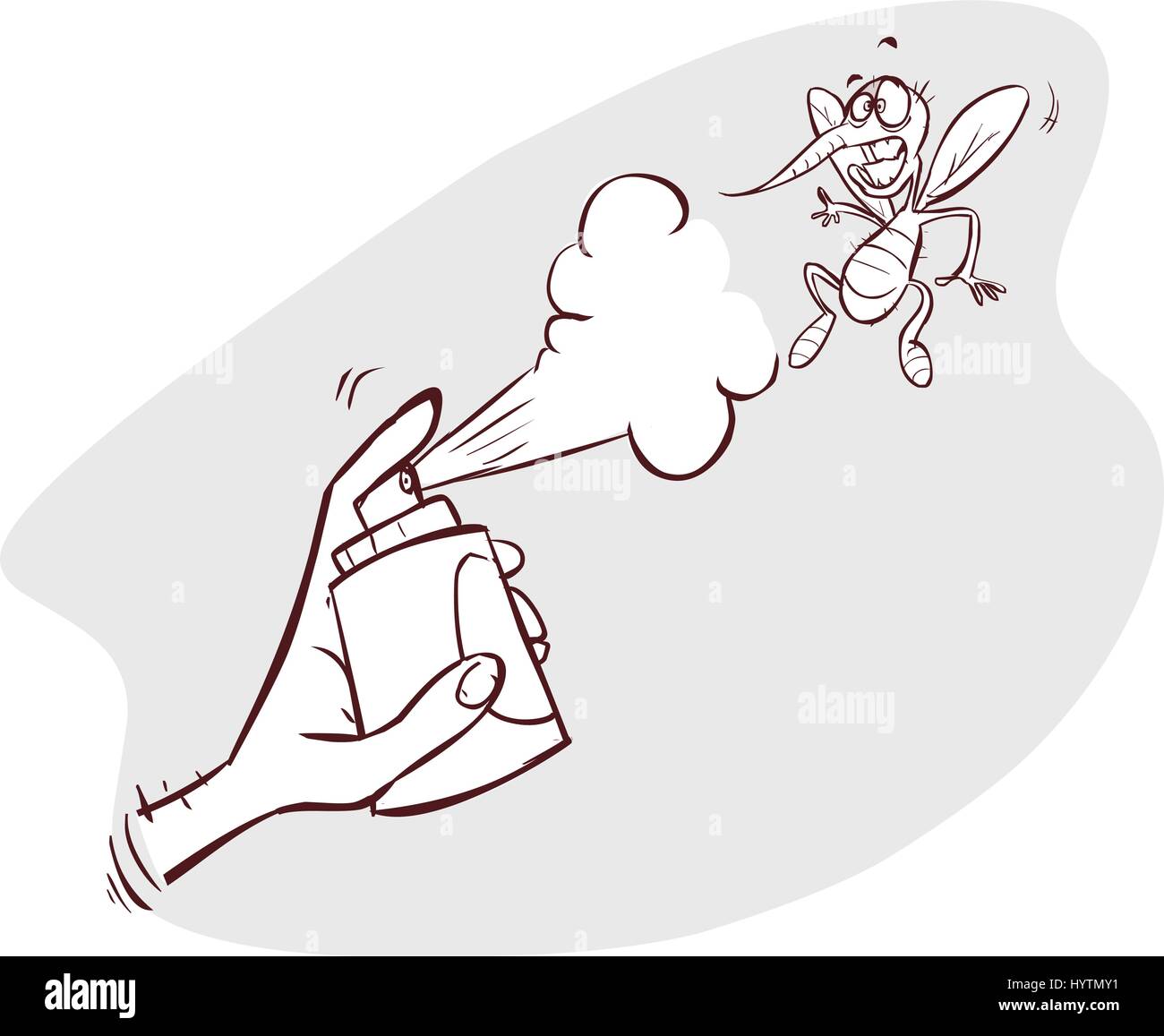 An illustration of a mosquito gets hit spray Stock Vector Image & Art ...