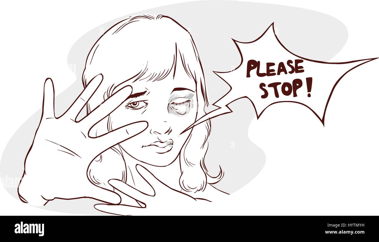 Battered Woman Drawing