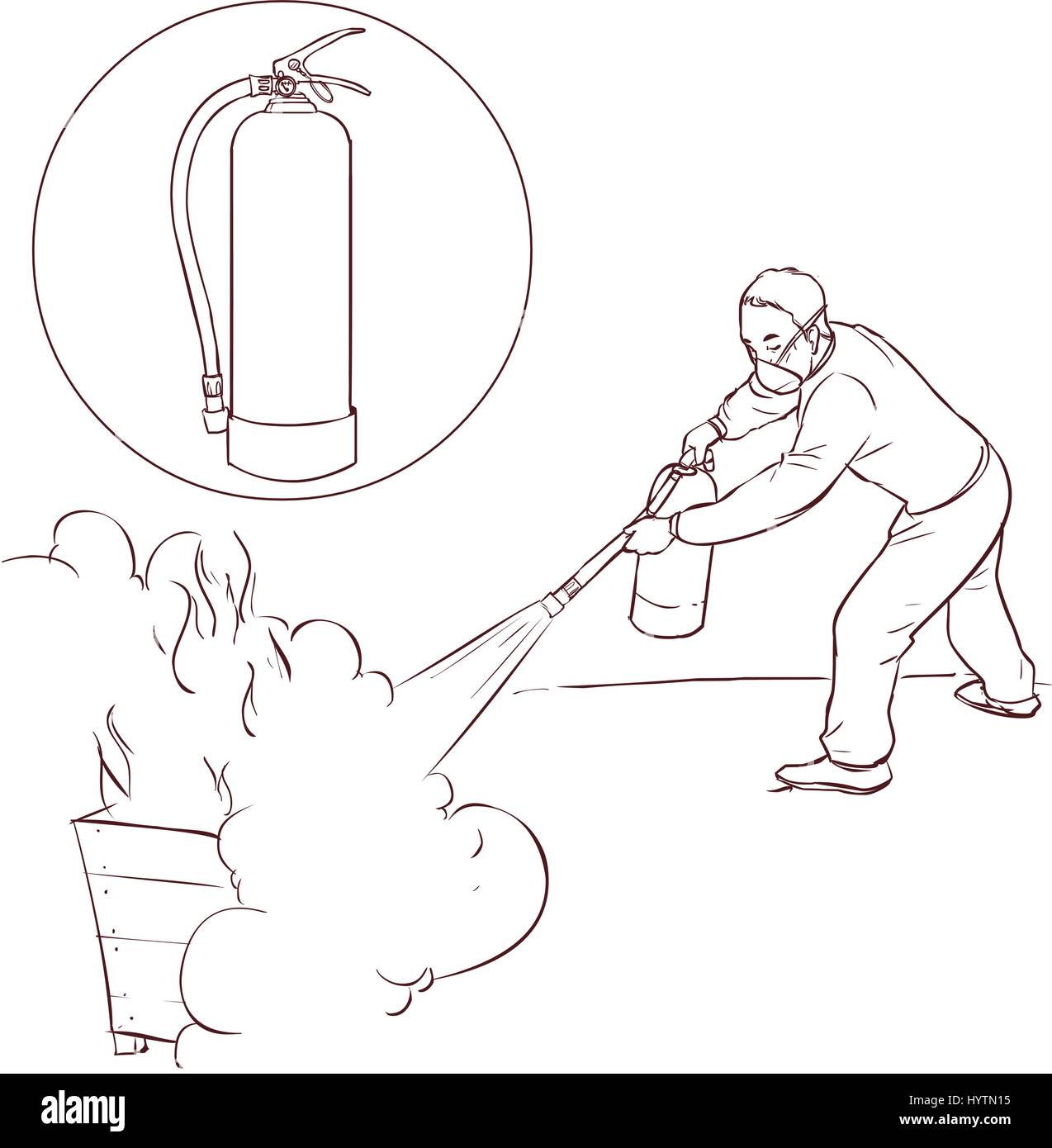 Vector illustration of a Man putting out a fire Stock Vector Image ... Vector illustration of a Man putting out a fire Stock Vector Image ...