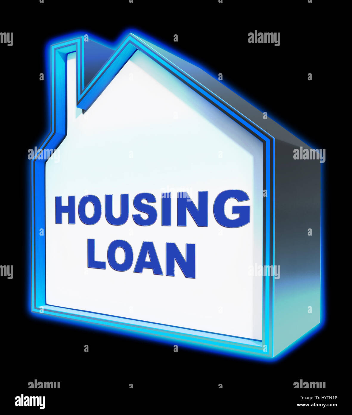 Housing Loan House Shows Home Mortgage 3d Rendering Stock Photo - Alamy