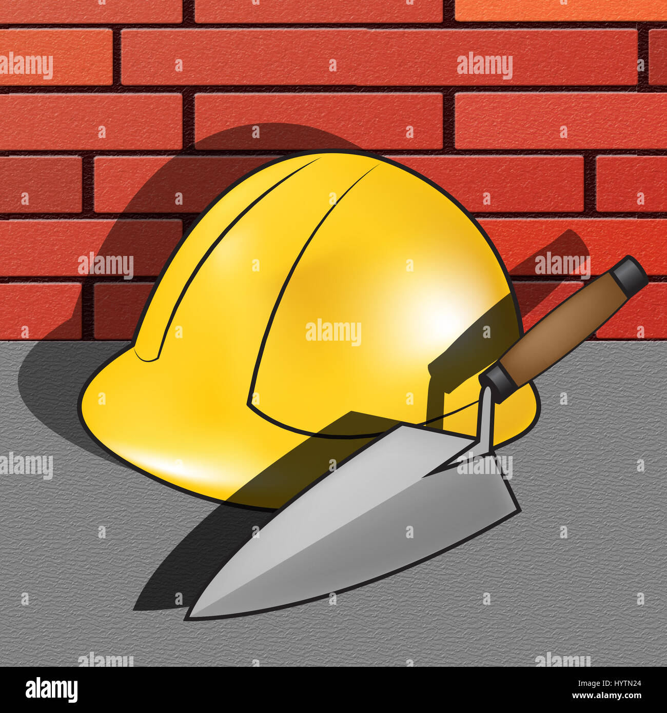 House Builder Hat Indicating Real Estate 3d Illustration Stock Photo ...