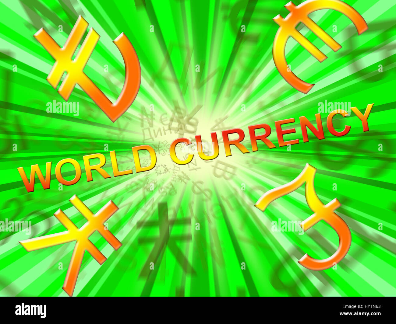 World Currency Symbols Means Global Rates 3d Illustration Stock Photo ...