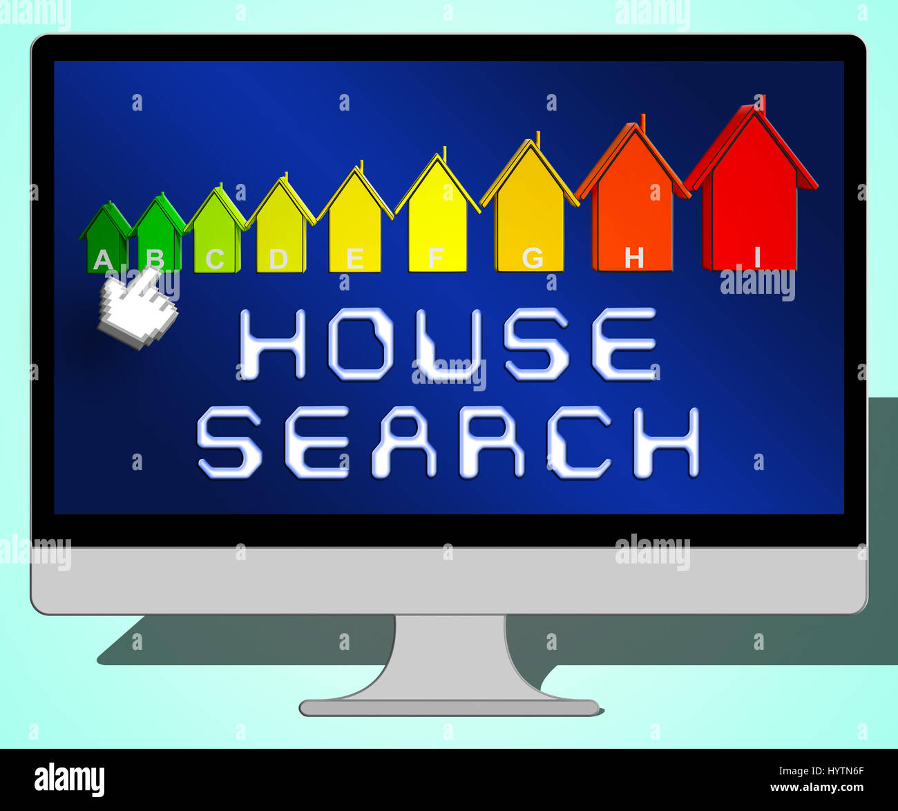 House Search Laptop Representing Housing Residence 3d Illustration house-search-laptop-representing-housing-residence-3d-illustration