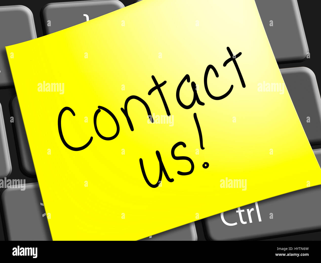 Contact Us Note Represents Customer Service 3d Illustration Stock Photo ...