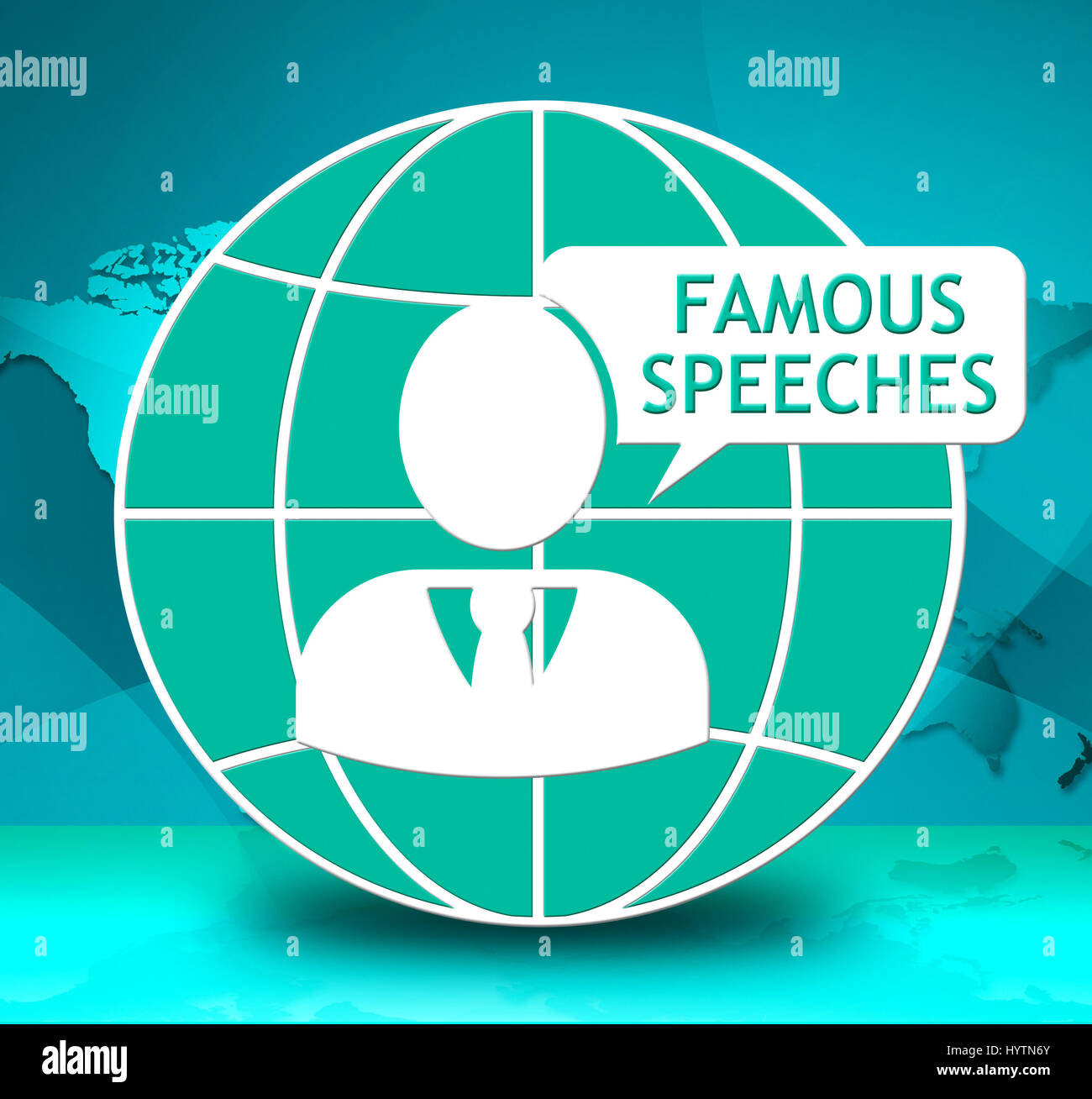 Famous Speeches Icon Showing Great Speech 3d Illustration Stock Photo ...