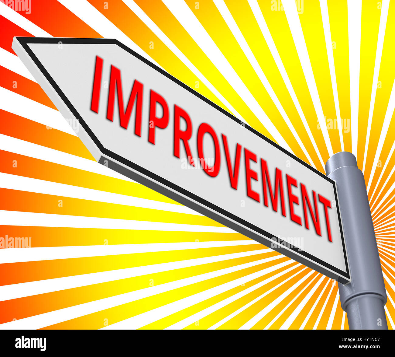 Improvement Road Sign Meaning Progress Growth 3d Illustration Stock ...