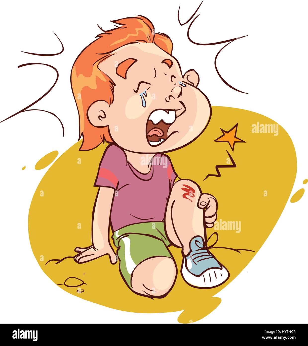 white background vector illustration of a foot bleeding child Stock ...