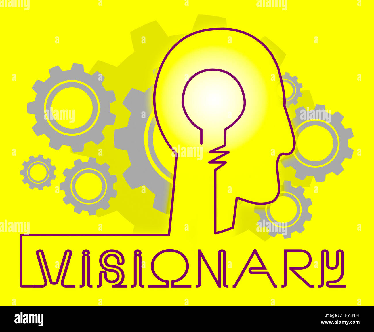 Visionary Brain Represents Insights Strategist And Ideals Stock Photo ...