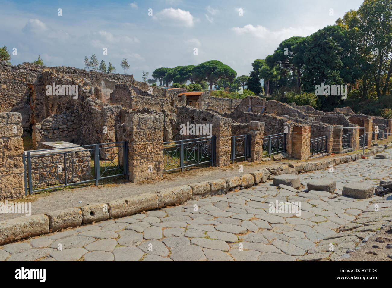 A street of shops in Pompeii Stock Photo - Alamy