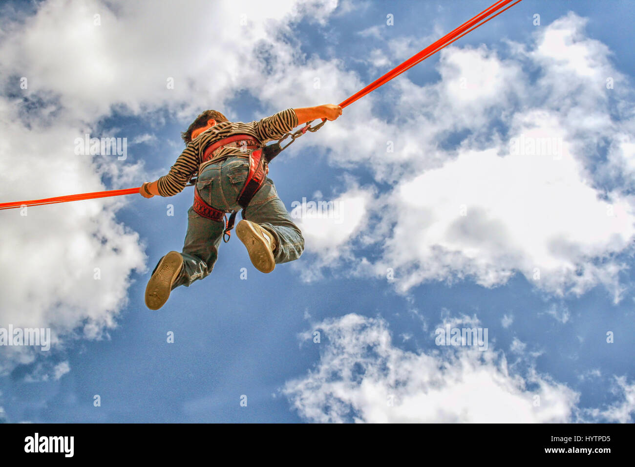 Children bungee jumping hi-res stock photography and images - Alamy