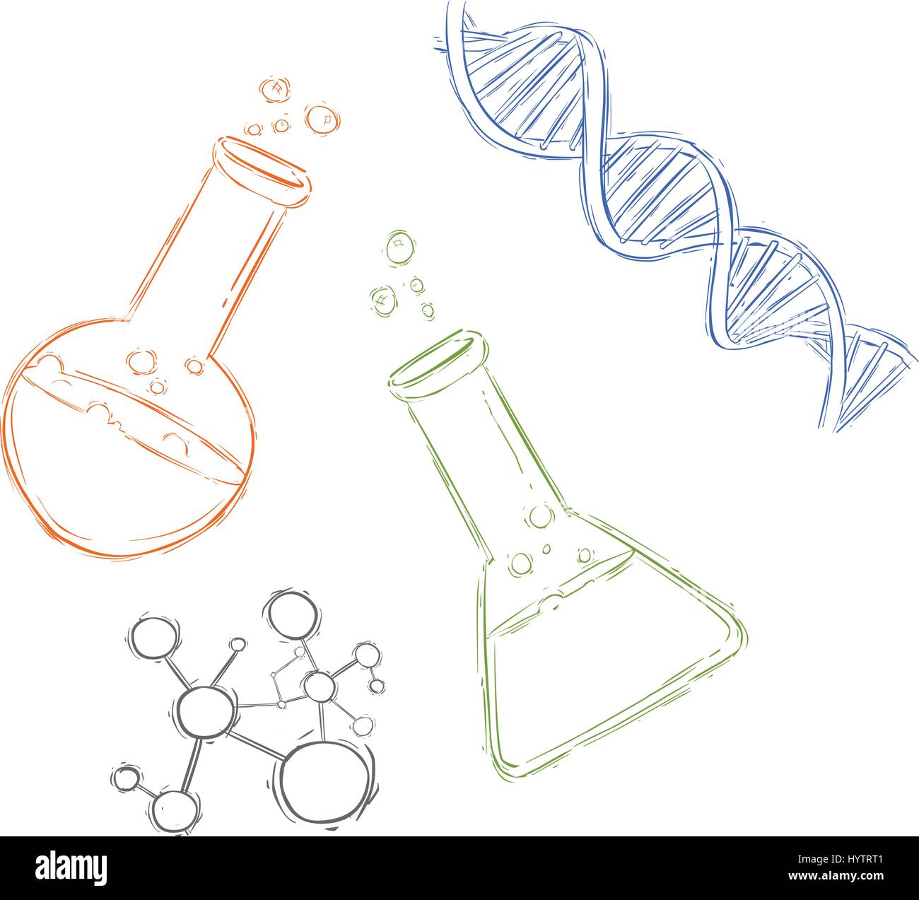 Science Test Tube Drawing Stock Photos & Science Test Tube Drawing ...