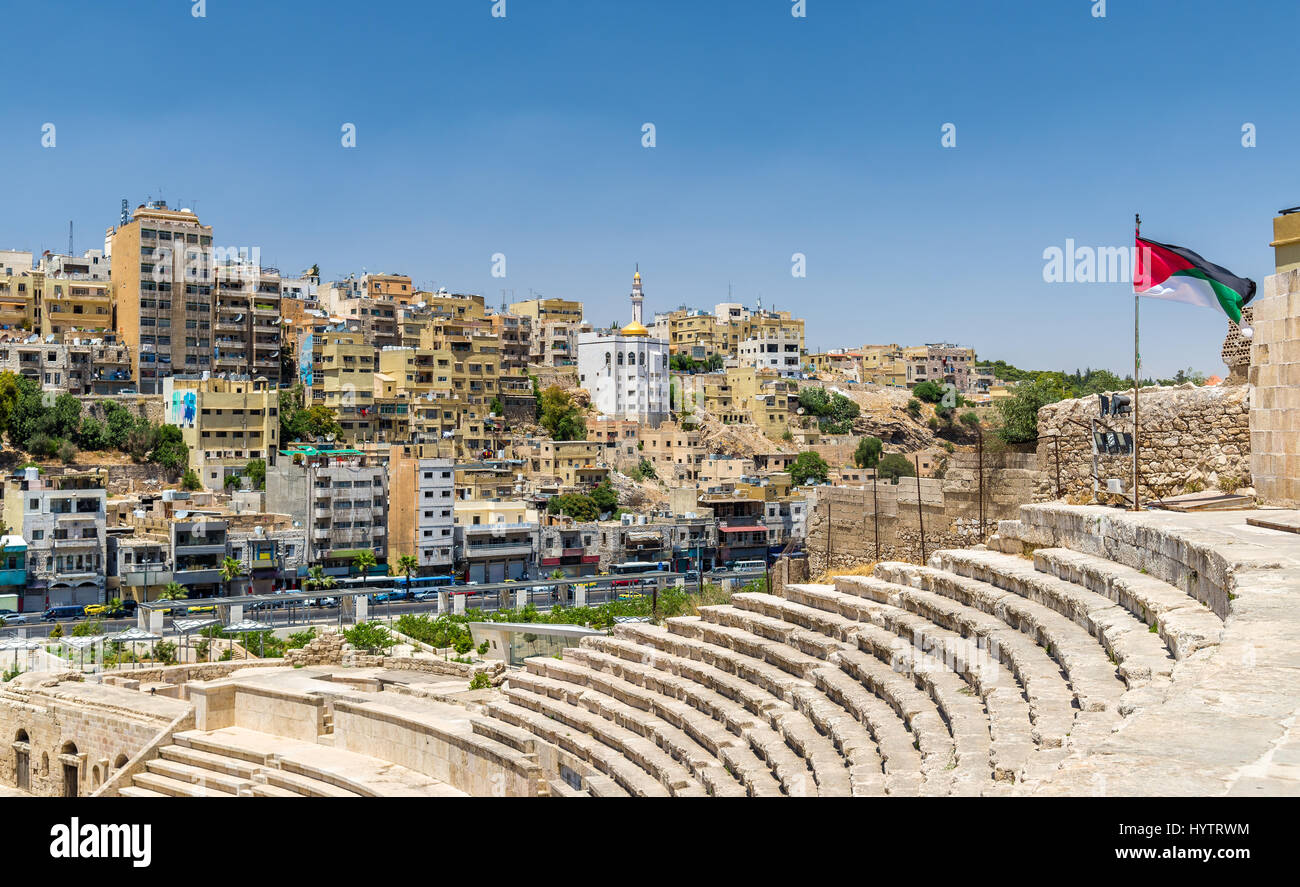 View of Amman from Roman Theater - Jordan Stock Photo - Alamy