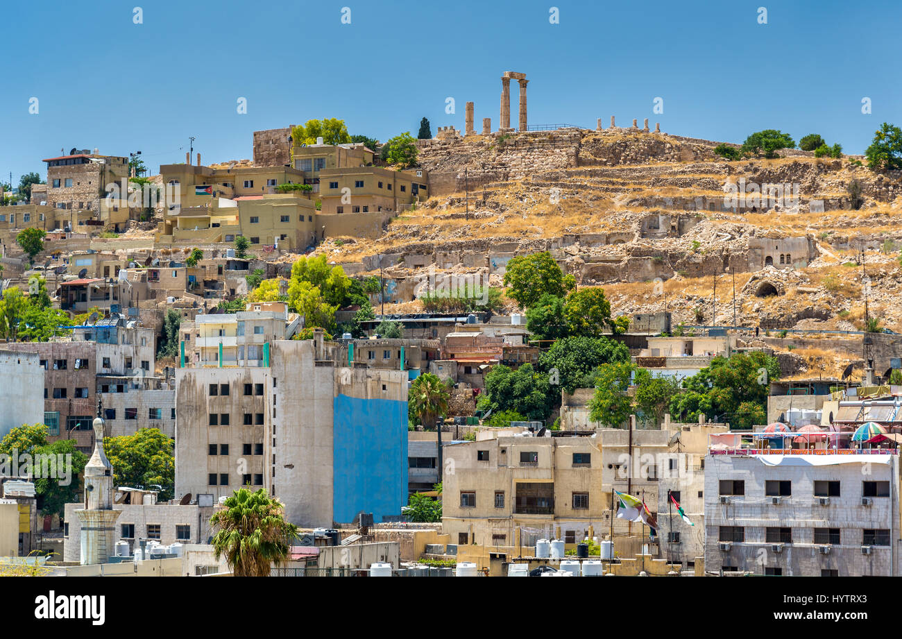 Cityscape of Amman with the Citadel - Jordan Stock Photo - Alamy
