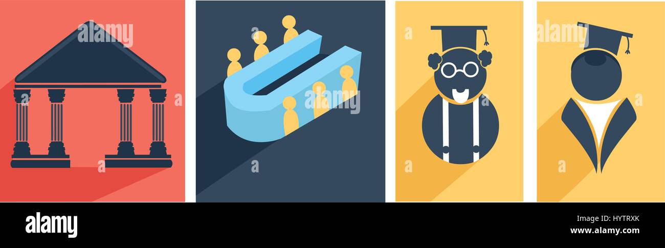 vector illustration of a Vector academic icons Stock Vector Image & Art ...