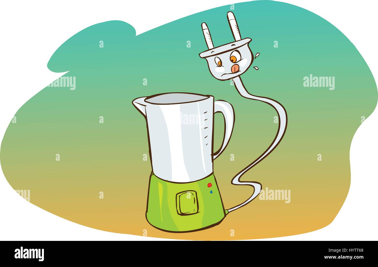 Vector illustration of a cartoon food processor Stock Vector Image ...