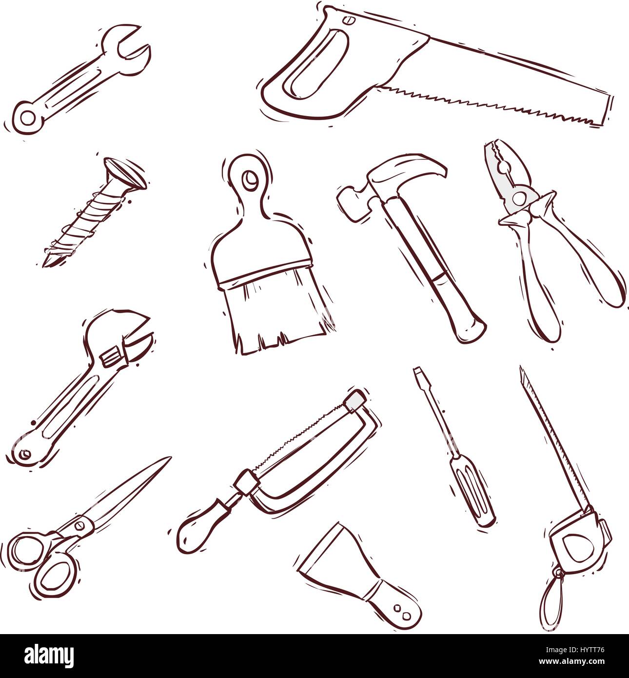 Vector illustration of a Tool icon series set Stock Vector Image & Art ...