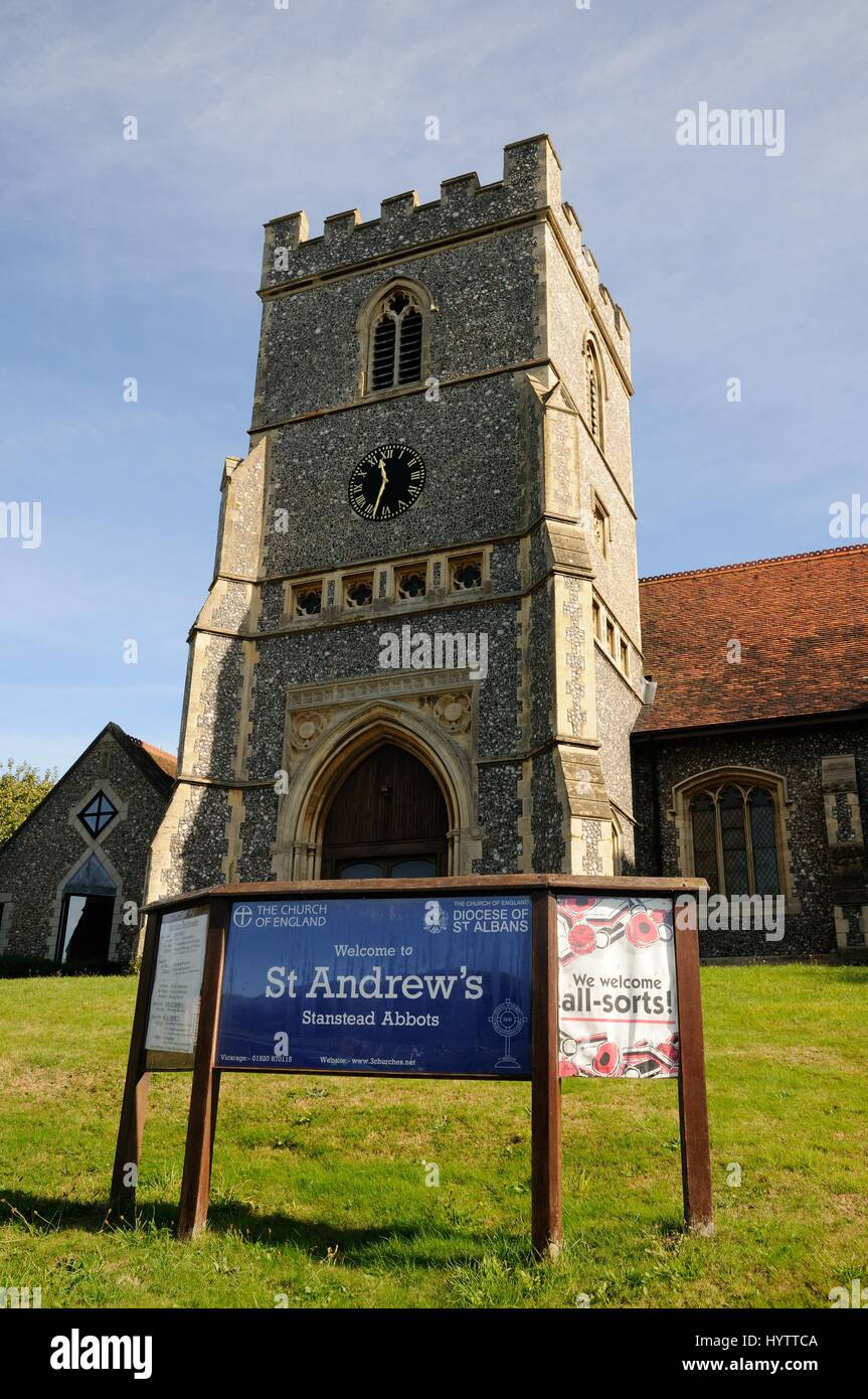 St Andrews Church, Stanstead Abbotts, Hertfordshire Stock Photo - Alamy