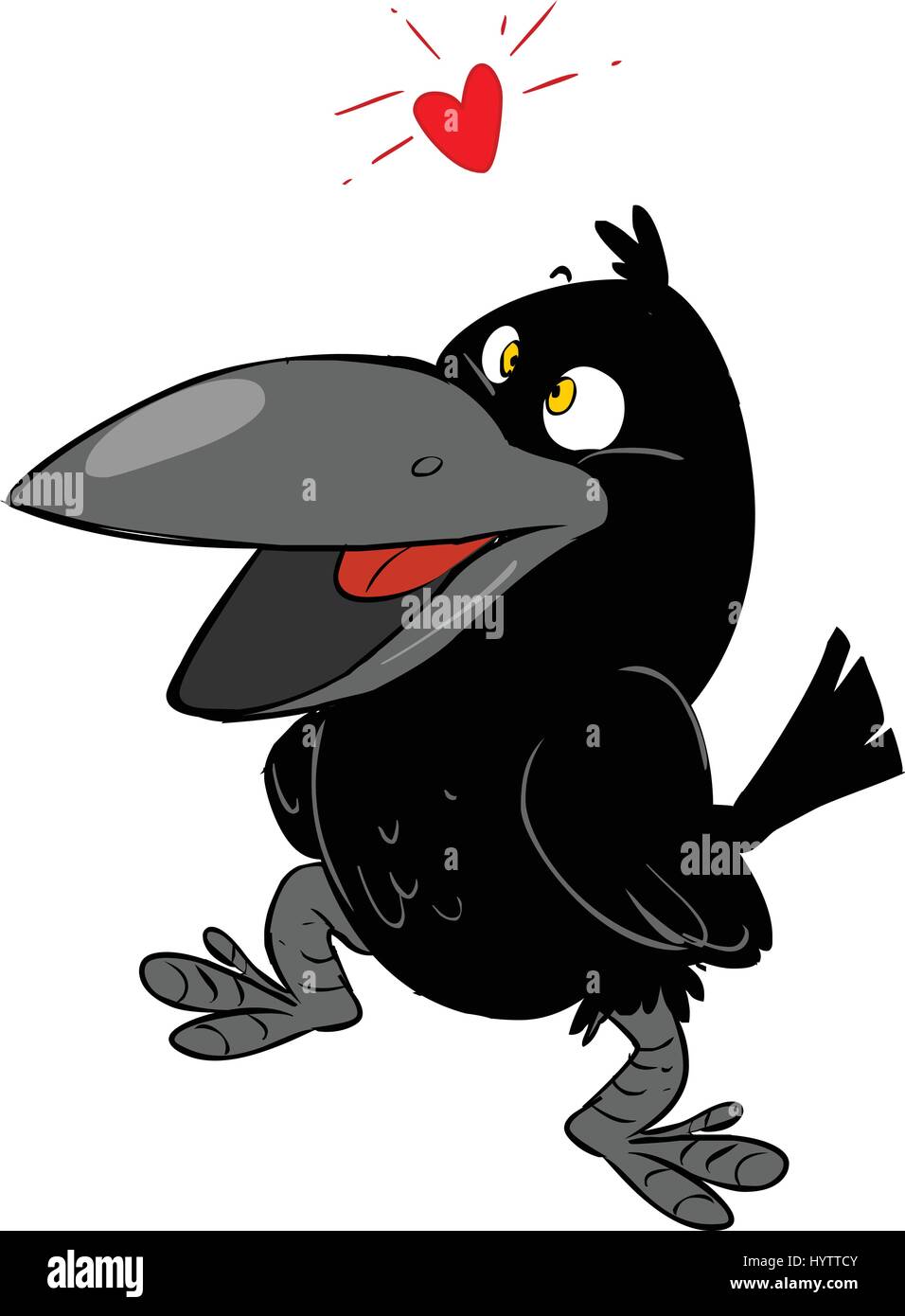 white background vector illustration of a love the crows Stock Vector ...