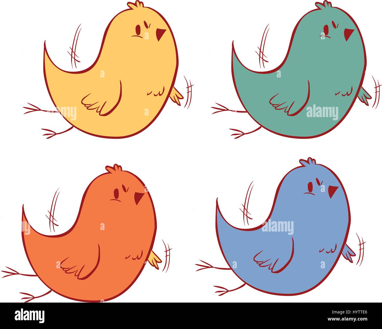 white background vector illustration of a color bird Stock Vector Image ...
