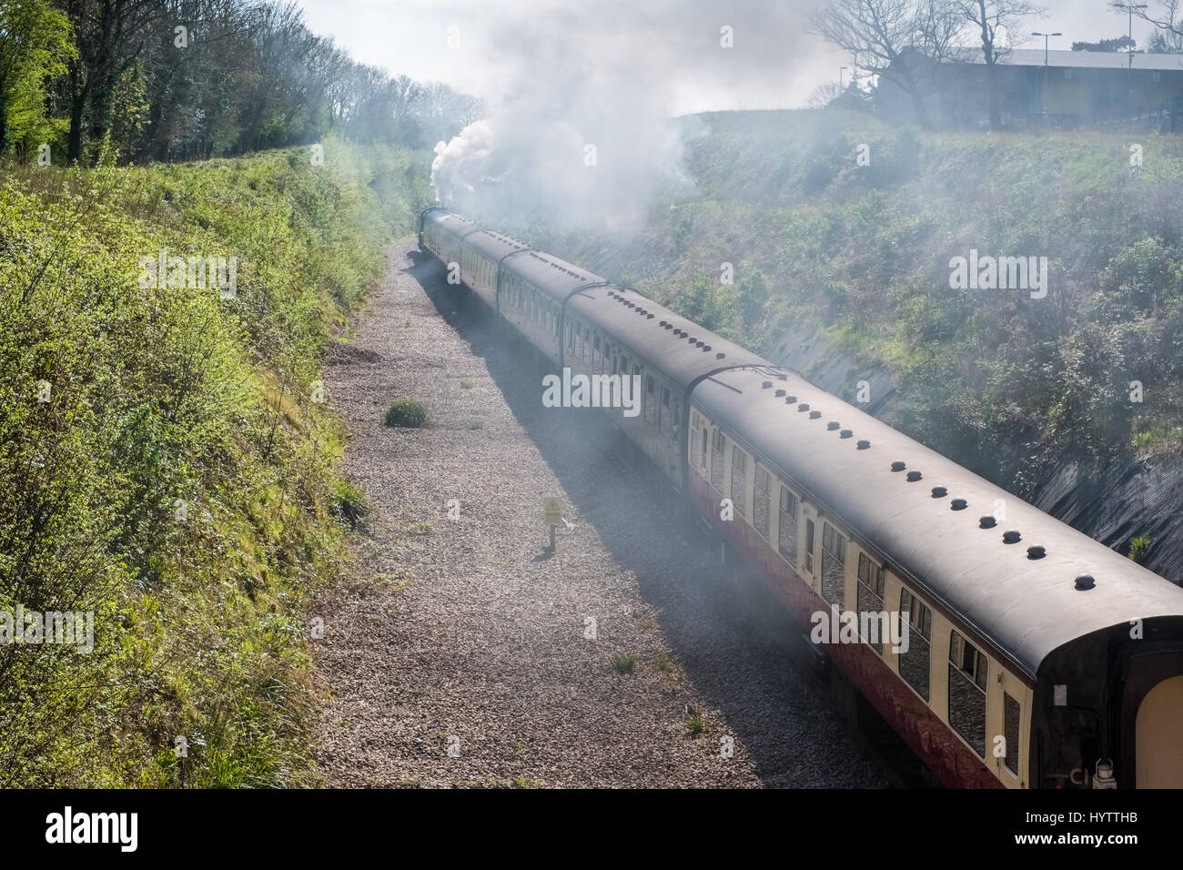 Steam Train on the Bluebell Railway Line in Sussex Stock Photo - Alamy