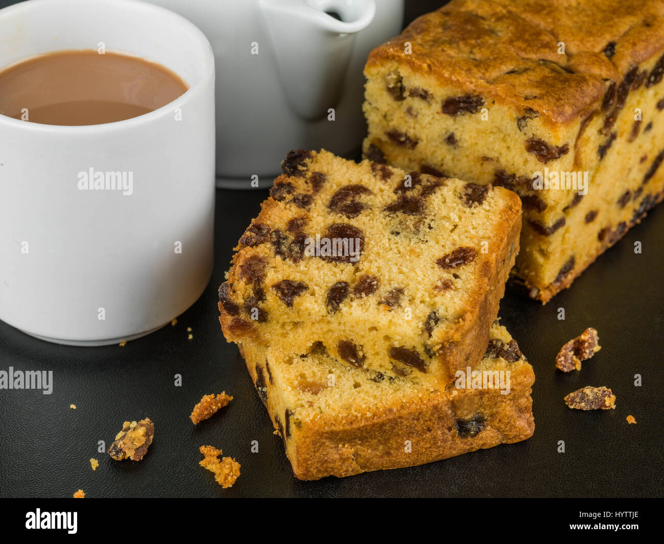 Tea slice cake no people cup hi-res stock photography and images - Alamy