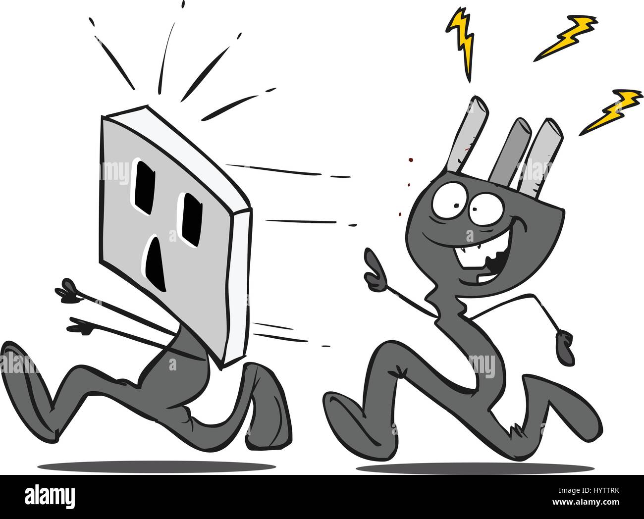 vector illustration of a socket caricature Stock Vector Image & Art - Alamy