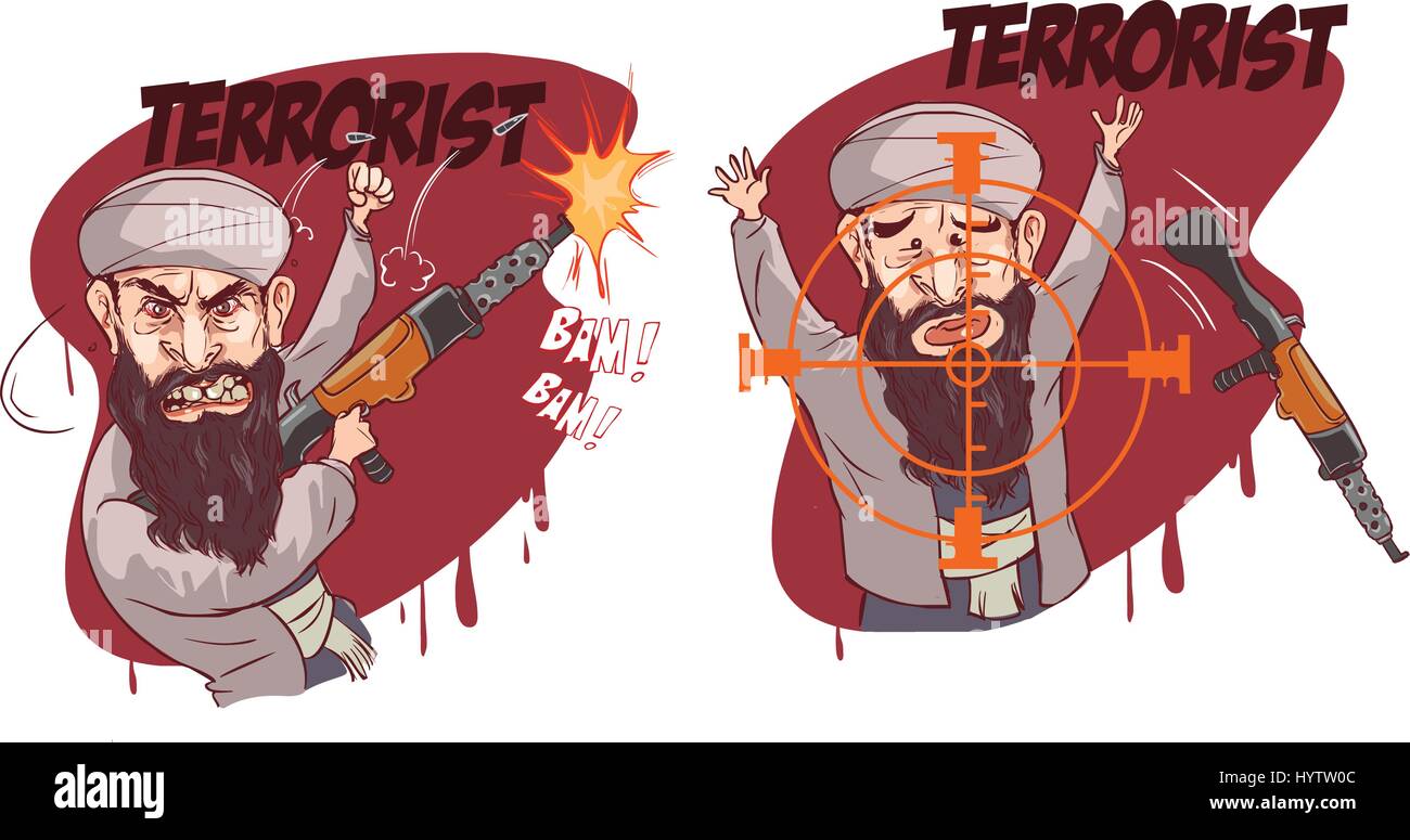 Terrorist threat map Stock Vector Images - Alamy