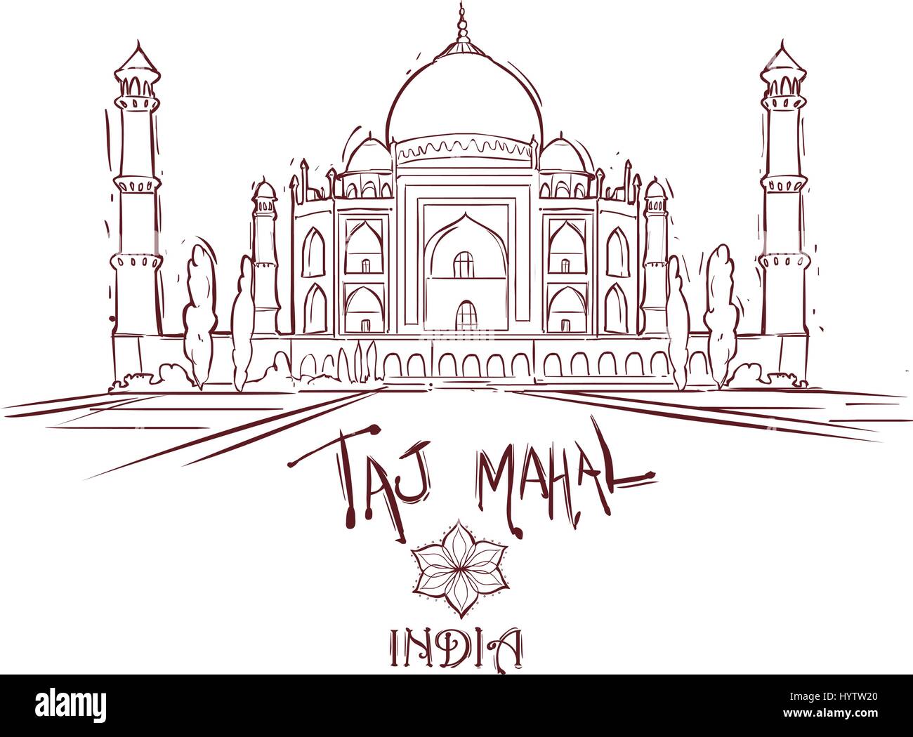 Taj mahal vector vectors hi-res stock photography and images - Alamy