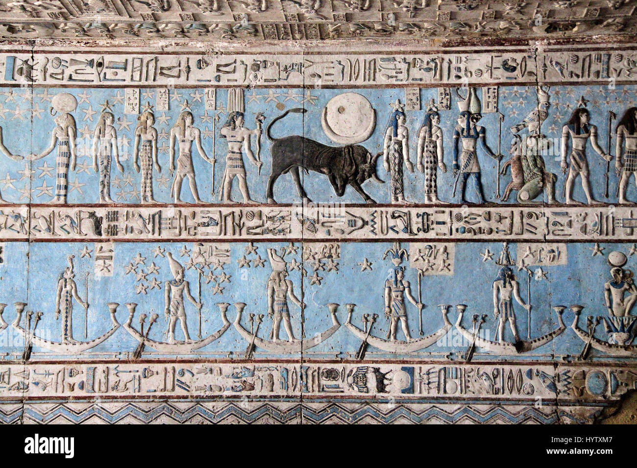 Restored ceiling of the temple of hathor hi-res stock photography and ...